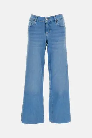 FRAME The Slim Palazzo Low-Rise Jeans Azzurro