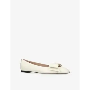 Valentino Garavani Bowow Leather Ballerina Flats