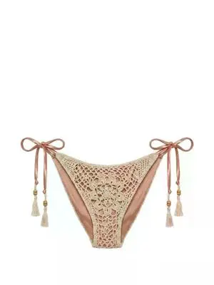 DEL MAAR Libi Crochet-knit Bikini Bottoms - Orange