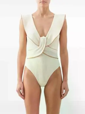 Johanna Ortiz Crinkle Ruffled-detail Swimsuit