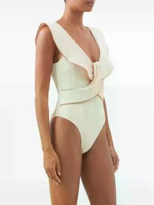 Johanna Ortiz Crinkle Ruffled-detail Swimsuit