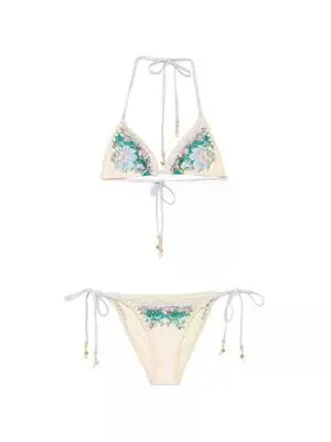 Zimmermann Indra Crochet Detail Bikini - Neutrals