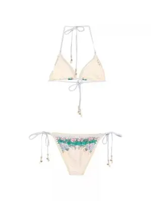 Zimmermann Indra Crochet Detail Bikini - Neutrals