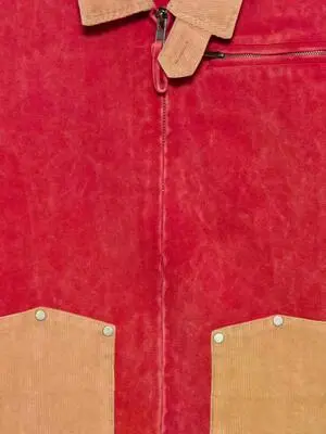 FOUND Paneled Corduroy Jacket - Red