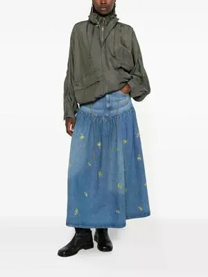 GANNI Floral-print Maxi Skirt