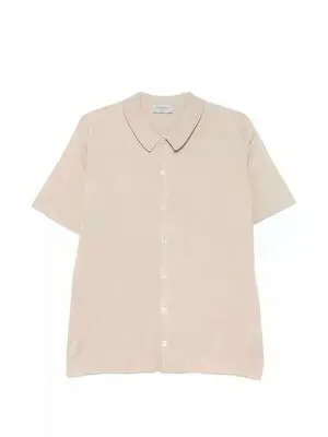 John Smedley Folke Short-sleeve Shirt - Neutrals