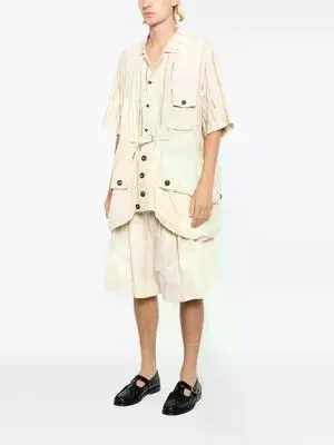 ZIGGY CHEN Belted Multi-pocket Gilets