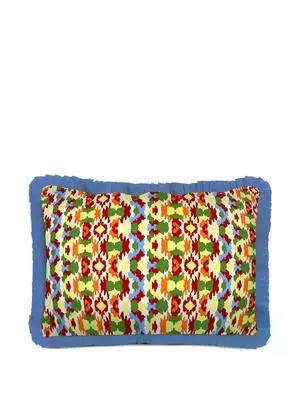 LISA CORTI Taquikat Cotton Cushion Cover - Brown
