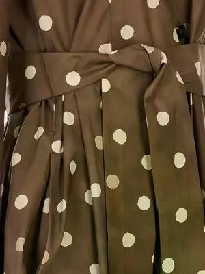 Max Mara Polka-dot Belted Dress