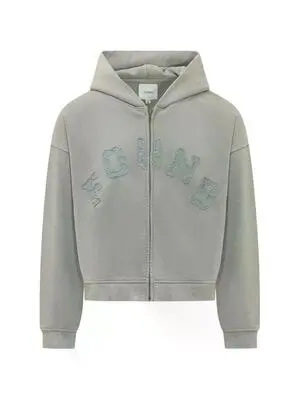 FOUND Logo-patch Zip-up Hoodie