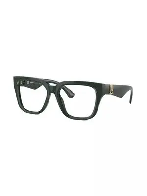 Burberry Logo-plaque Square-frame Glasses - Green