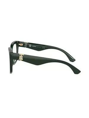 Burberry Logo-plaque Square-frame Glasses - Green