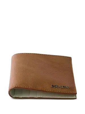 Prada Saffiano-leather Wallet - Brown