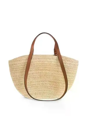 Loewe Raffia Tote Bag With Anagram Patch