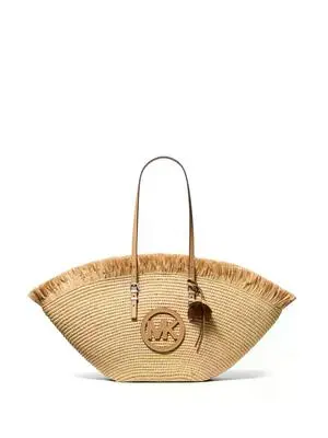Michael Kors Large Hand-knitted Fan-shaped Tote Bag - Neutrals