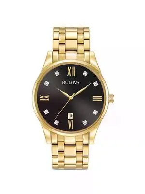 Bulova 40mm Round-case Watch - Black
