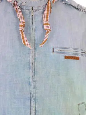 Marni Epaulette-detail Zip-up Jacket - Blue
