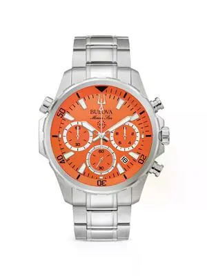 Bulova Marine Star 44mm Chronograph Watch - Orange