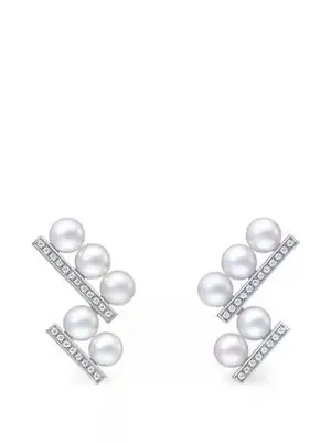 TASAKI Balance Step Neo Diamond Pave Earrings - Silver