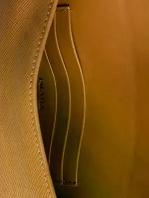 Prada Saffiano Leather Envelope Clutch - Neutrals