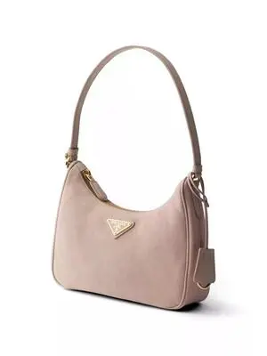 Prada Re-edition 2005 Nubuck And Saffiano Leather Mini-bag