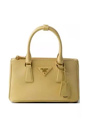 Prada Galleria Mini Saffiano Leather Bag - Yellow