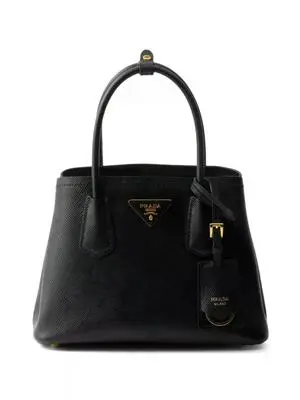 Prada Small Saffiano Leather Double Bag - Black