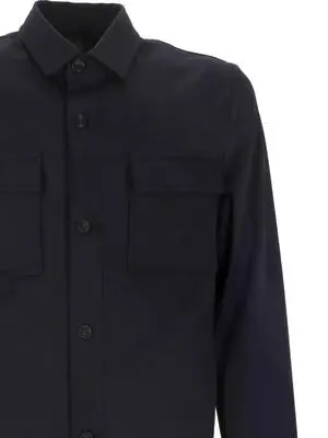 HOSIO Flap-pocket Button-up Shirt-jacket