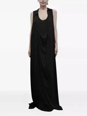 ILI NODE Theron Draped Sleeveless Maxi Dress