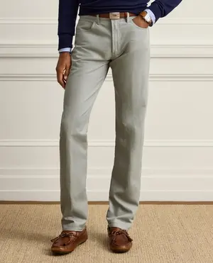 Ralph Lauren Straight Fit Cotton-linen Jean - Light Grey