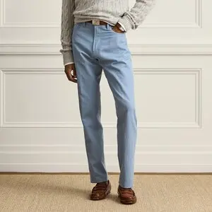 Ralph Lauren Straight Fit Cotton-linen Jean Winward Blue