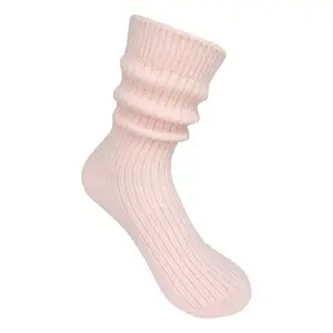 HIGH HEEL JUNGLE BY KATHRYN EISMAN Cashmere Ribbed Knit Socks - Pink