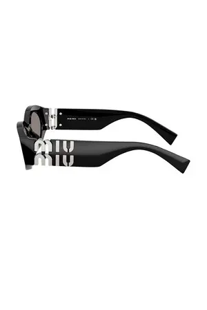 Miu Miu Oval Sunglasses - Black