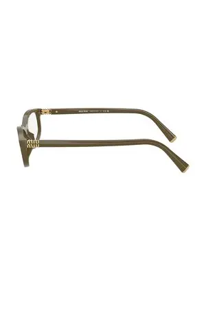 Miu Miu Oval Optical Eyeglasses - Green