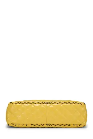Chanel Vinyl Whipstitch Half Flap - Yellow