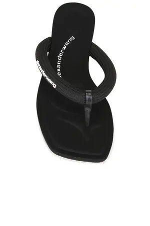 Alexander Wang Jenna Tubular Flat Thong Sandal - Black