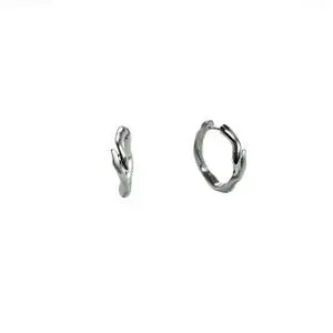ONI Water Trace Hoop Earrings - Silver