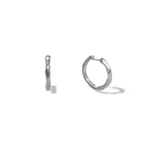 ONI Drop Hoop Earrings - Silver