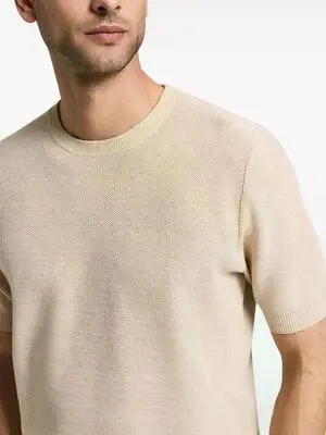 Peserico Textured Knit Crew Neck Short Sleeve Top