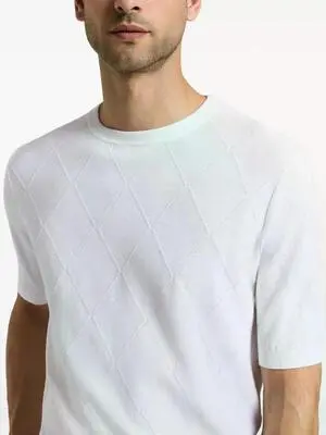 Peserico Diamond-knit Short-sleeve Top