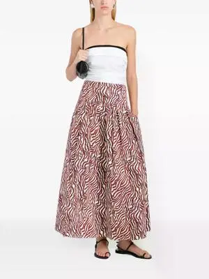 Proenza Schouler White Label Nessa Zebra-print Maxi Skirt - Neutrals