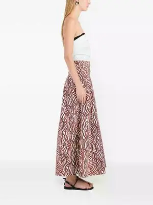 Proenza Schouler White Label Nessa Zebra-print Maxi Skirt - Neutrals