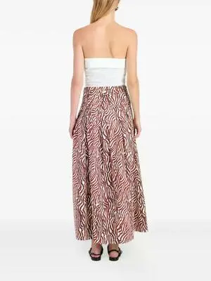 Proenza Schouler White Label Nessa Zebra-print Maxi Skirt - Neutrals