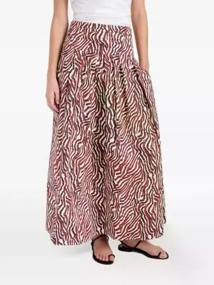 Proenza Schouler White Label Nessa Zebra-print Maxi Skirt - Neutrals