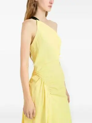 Proenza Schouler Sirena Crinkled One-shoulder Maxi Dress - Yellow