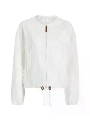Proenza Schouler White Label Fringed Jacquard Jacket - Neutrals