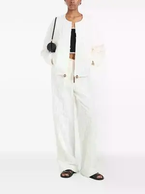 Proenza Schouler White Label Fringed Jacquard Jacket - Neutrals