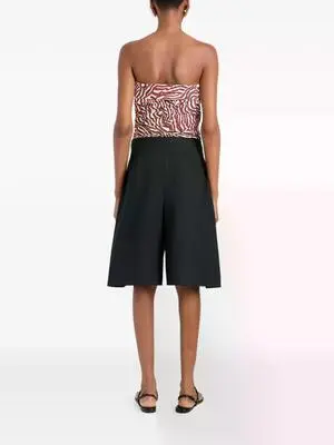 Proenza Schouler White Label Maisy Strapless Poplin Top - Red