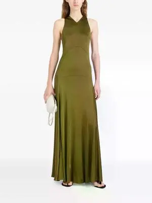 Proenza Schouler Naia V-neck Maxi Dress - Green