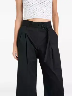 Proenza Schouler White Label Belted Trousers - Black